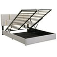 Queen Size Platform Bed,Upholstered Platform Bed Frame with Hydraulic ...