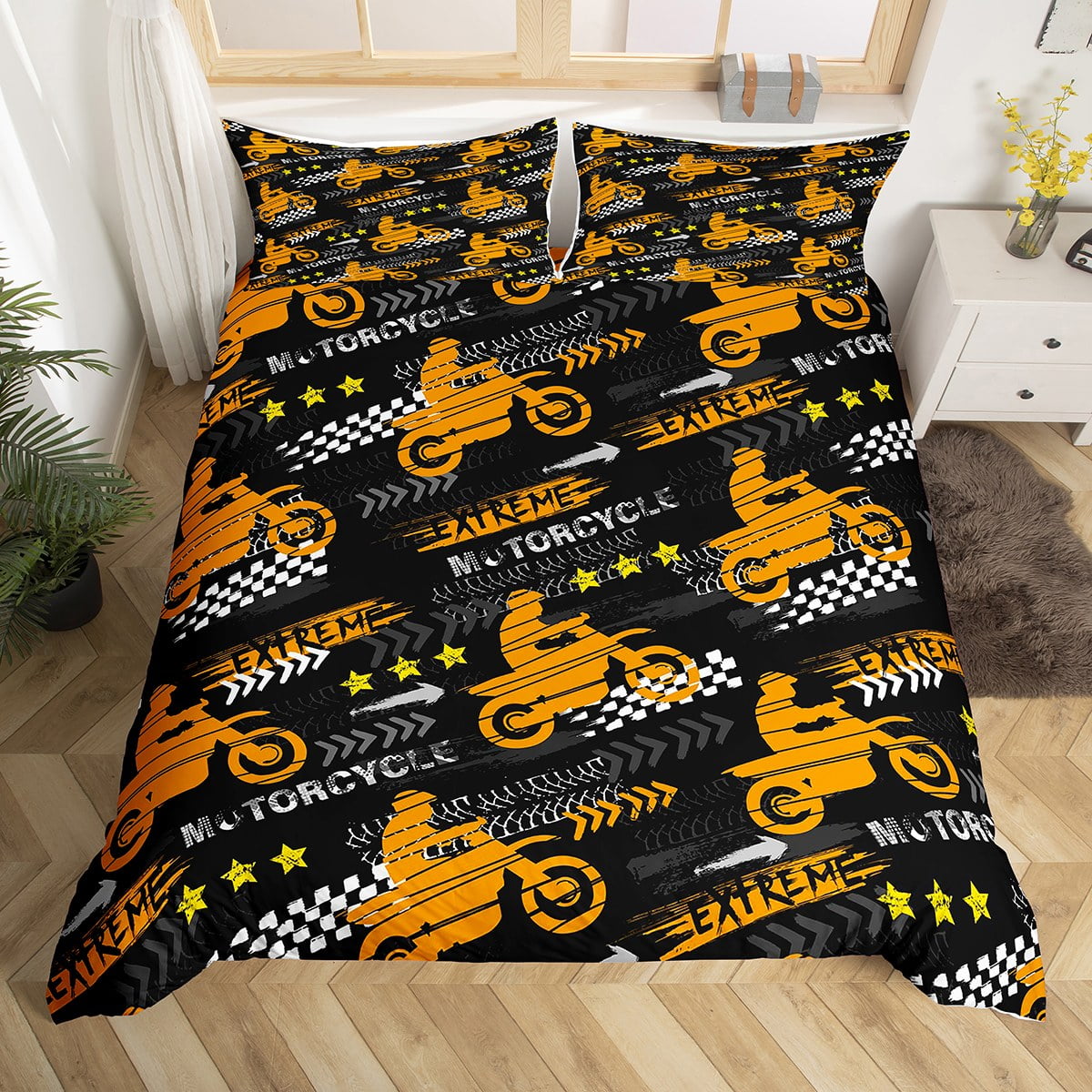 Click here for Yst Boys Dirt Bike Bedding Set Twin Size Teens Mot... prices