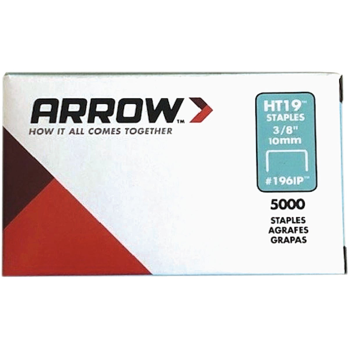 Arrow HT19 Hammer Tacker Staple, 3/8 In. (5000-Pack) 196IP - Walmart.com