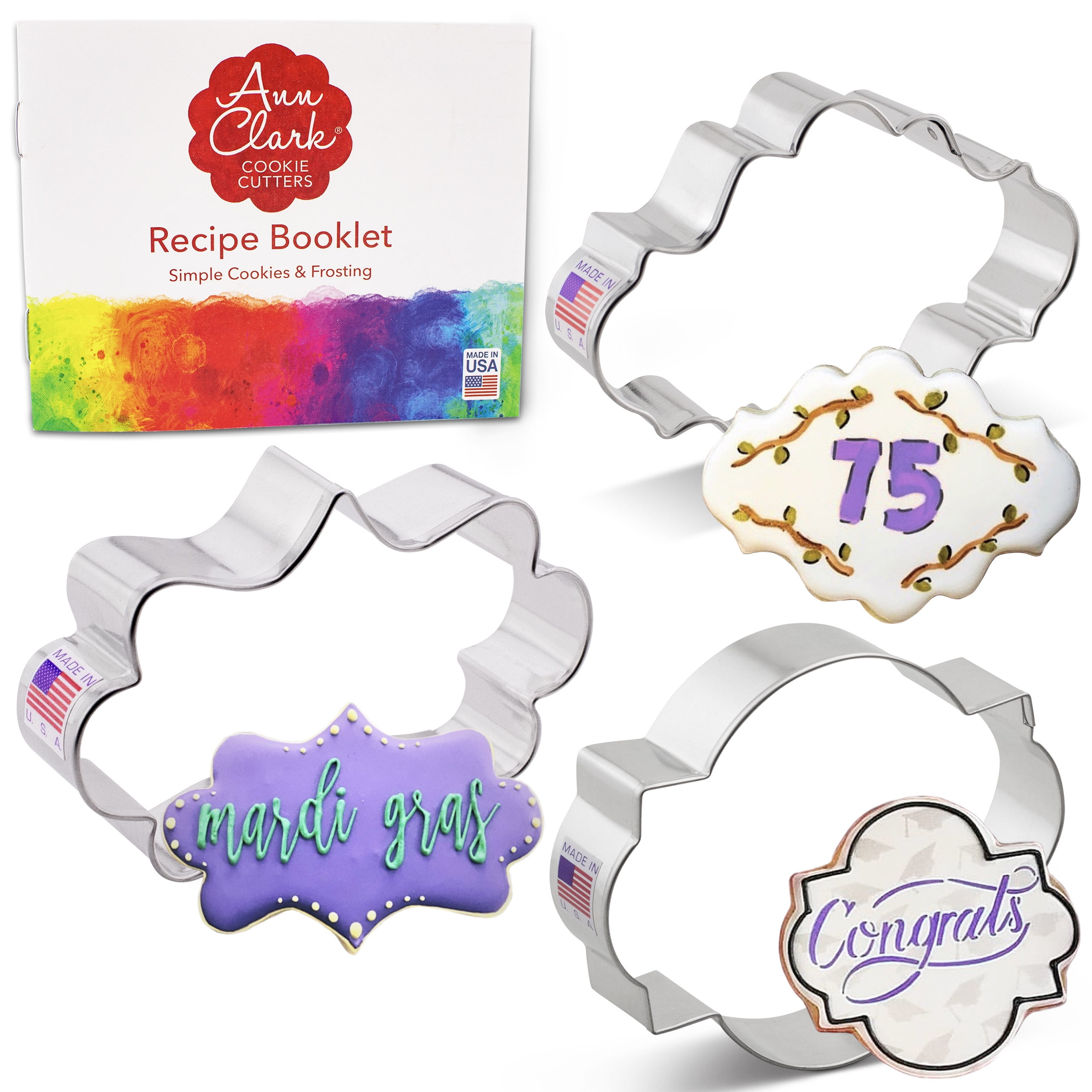 Ann Clark Plaque Cookie Cutter Set, 3-Piece, Made in USA - Walmart.com