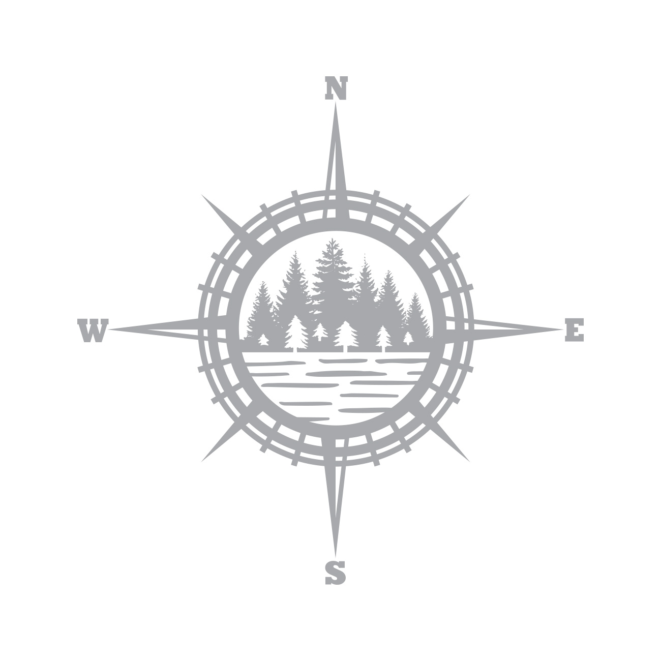 Tree Compass Sticker Decal Die Cut - Self Adhesive Vinyl - Weatherproof ...