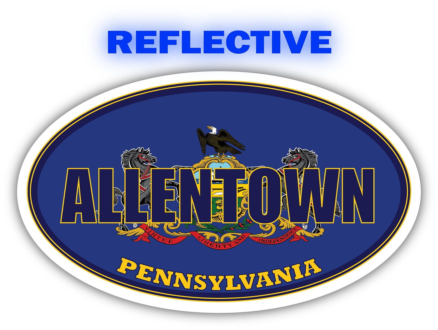 Allentown City Pennsylvania State Flag | PA Flag Lehigh County Oval ...