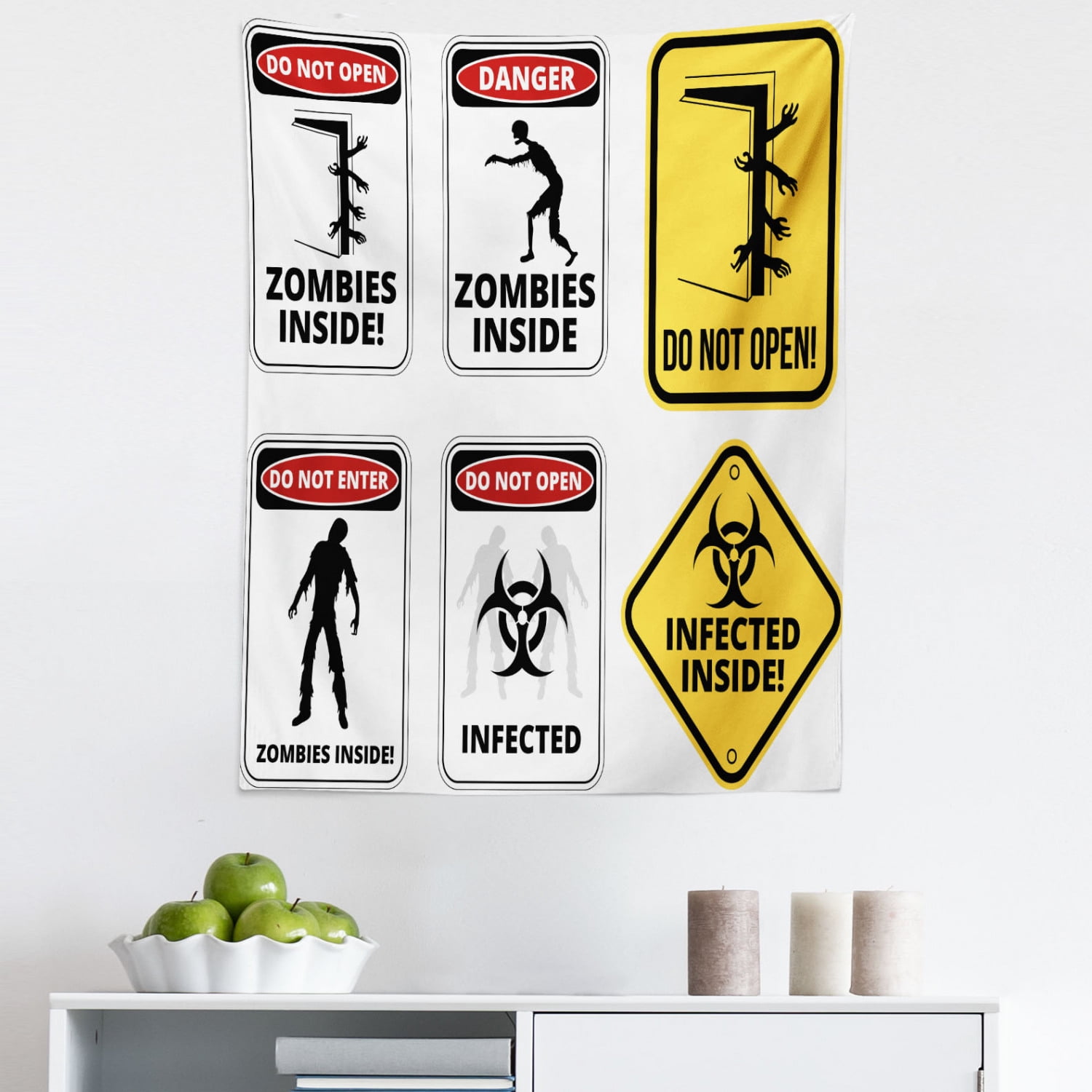 Zombie Tapestry, Warning Signs for Evil Creatures Paranormal ...