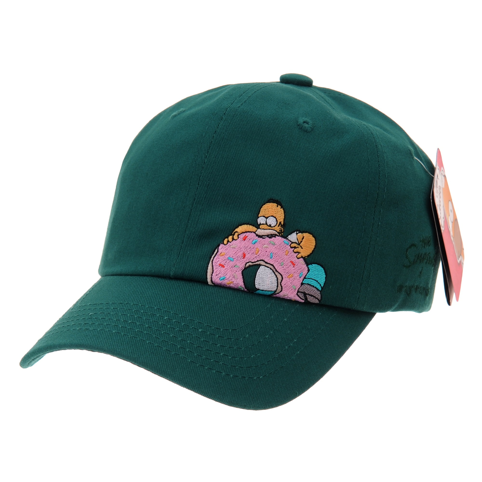 WITHMOONS The Simpsons Ball Cap Homer Simpson Eats Dounut HL1761 (Green ...