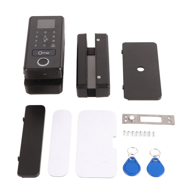 Fingerprint Glass Door Lock Touch Screen Safe Low Battery Alarm ...