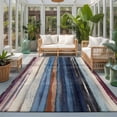Area Rug 3x5ft, Modern Gradient Striped Art Washable Rugs for Living ...