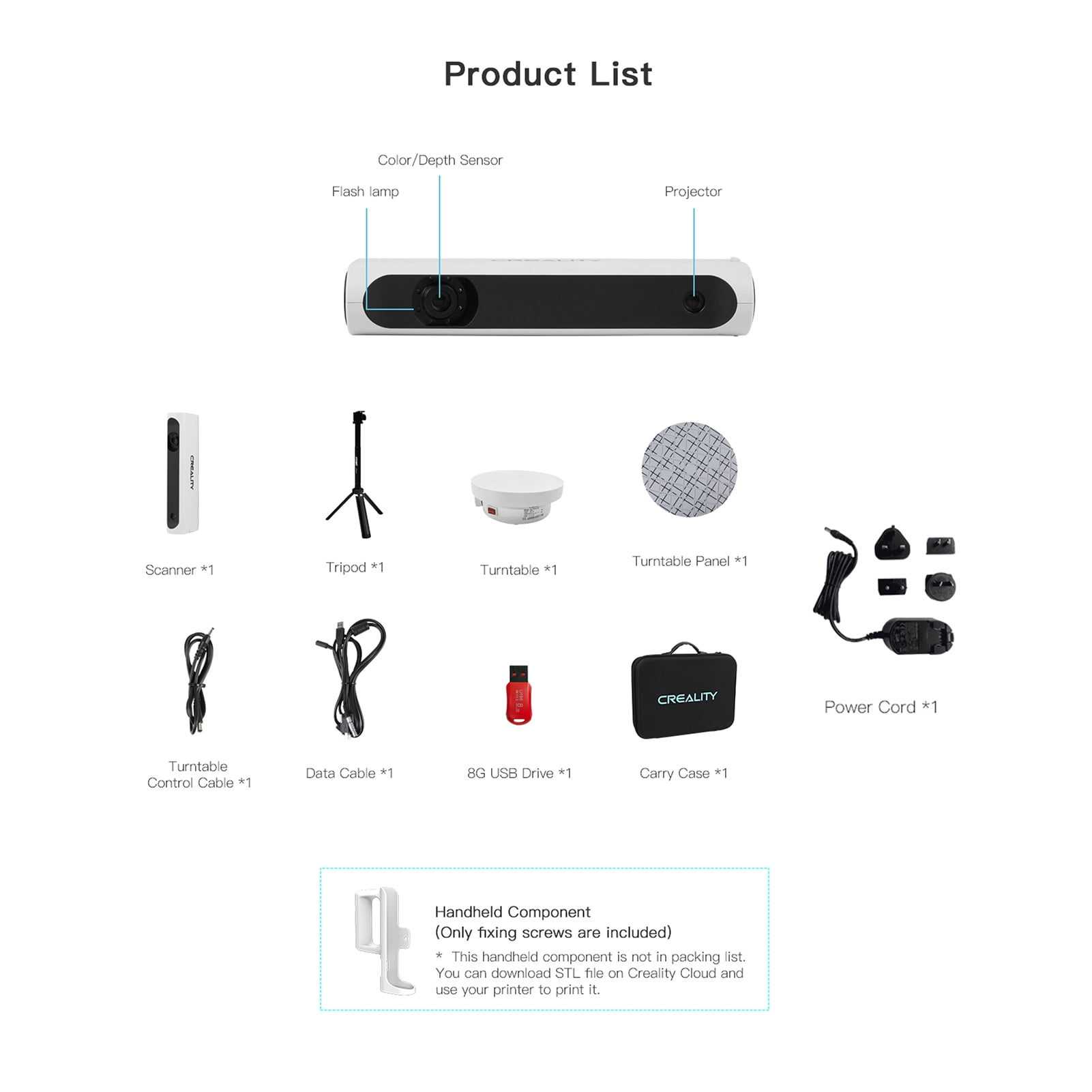 Buy CR-SCAN 01 Portable 3D Scanner Handheld/Auto Scan Mode 3D Modeling ...