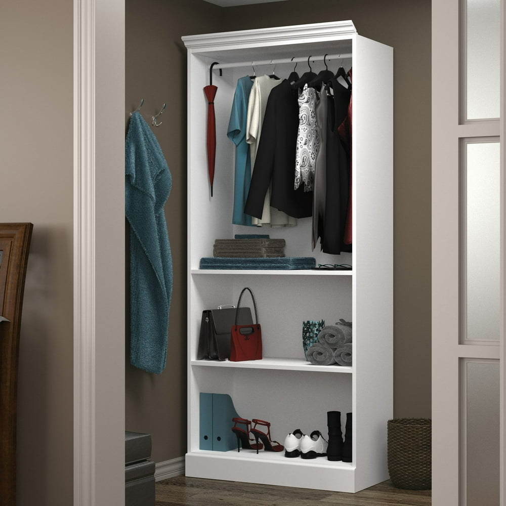 Versatile by Bestar 36" Closet Storage Shell in White - Walmart.com ...