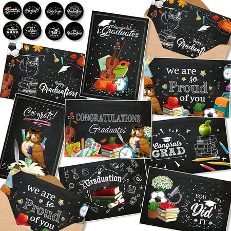 32 Pack Graduation Greeting Cards with Kraft Envelopes and Stickers 8 ...
