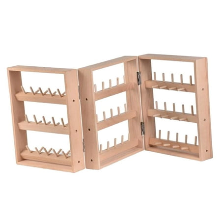 Wooden Sewing Thread Rack Organizer Quilting Layout 69 Spools Sewing ...
