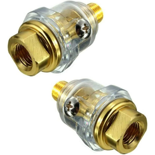 Pneumatic Oiler 2 Pieces Pneumatic Oiler Compressed Air Lubricator Mini ...