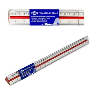 Triangular Scale, Plastic, 12" Long, Architectural, White | Bundle of ...
