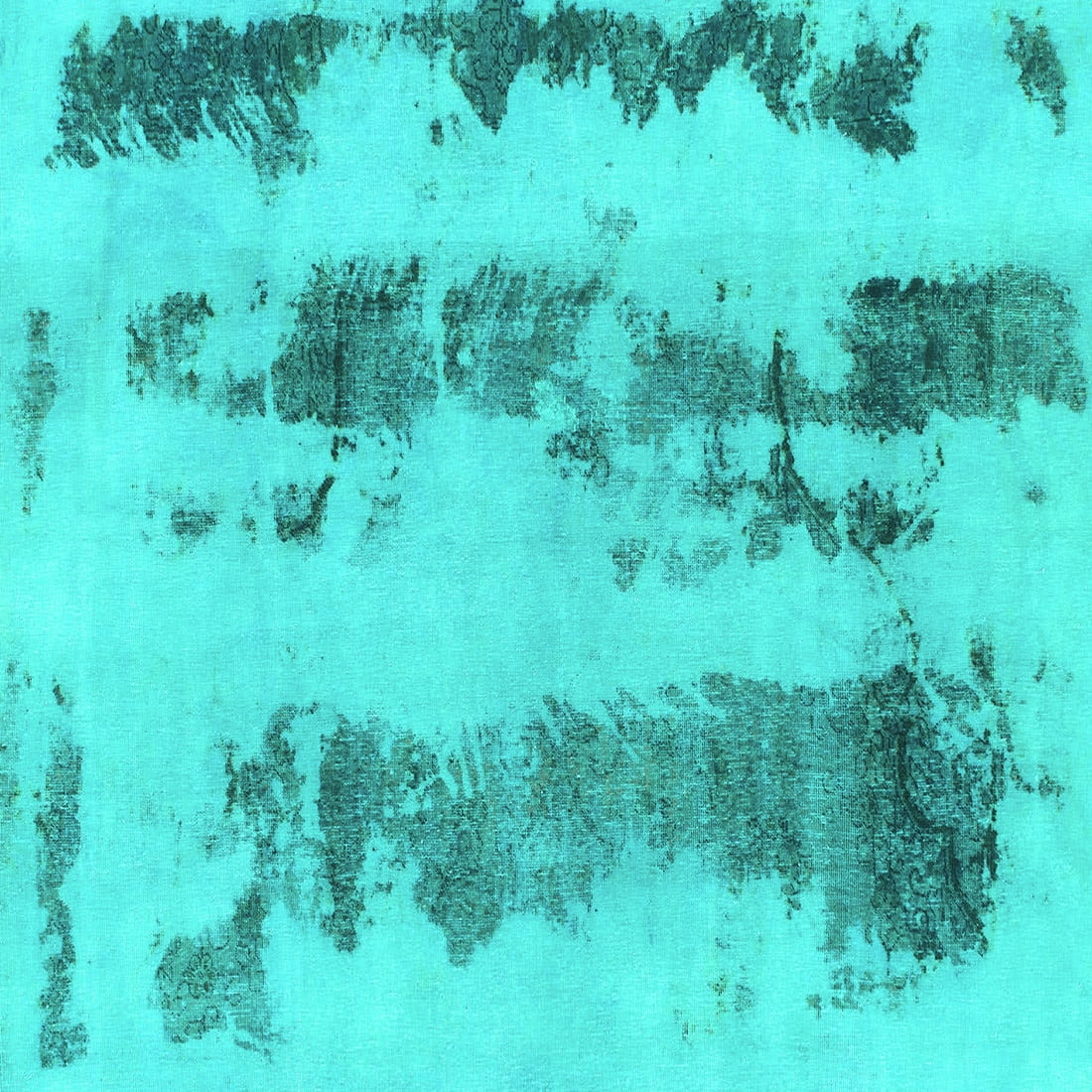 Ahgly Company Indoor Square Abstract Turquoise Blue Modern Area Rugs, 5 ...