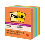 Post-it Super Sticky Notes, 4 in x 4 in, Energy Boost, Lined, 6 Pads ...