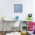 Stupell Industries Blue Dots Uniform Pattern Black Framed Giclee Art ...