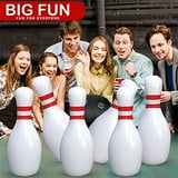 Gamecraft Jumbo Inflatable Bowling Set w/18" Inflatable Ball, 10 Count ...