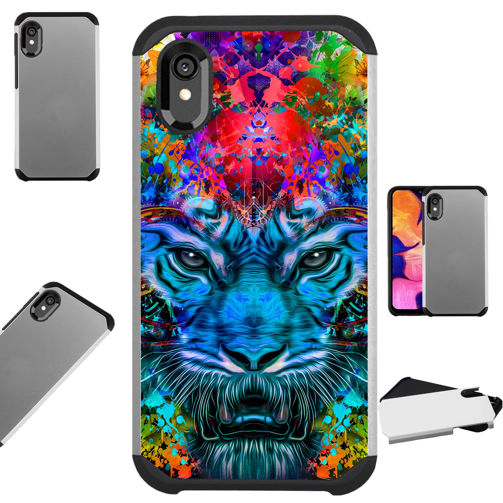 Compatible Motorola Moto E6 Case Hybrid TPU Fusion Phone Cover (Blue ...