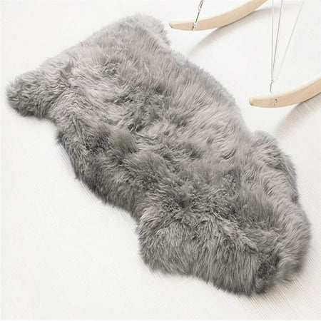 Faux lambskin sheepskin rug (60 x 90 cm) imitation lambskin rug ...