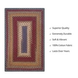 Homespice - Log Cabin Step Country Braided Rug, a Luxury Rustic Area ...
