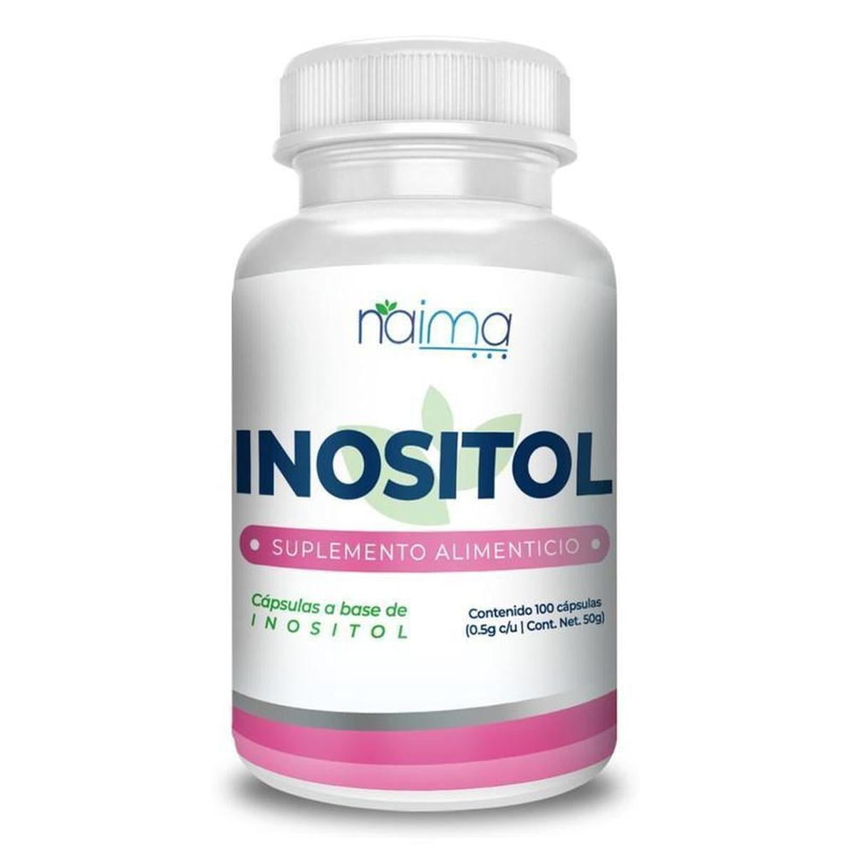 Suplemento Alimenticio Inositol 100 Cápsulas De 500 Mg Naima Lab ...
