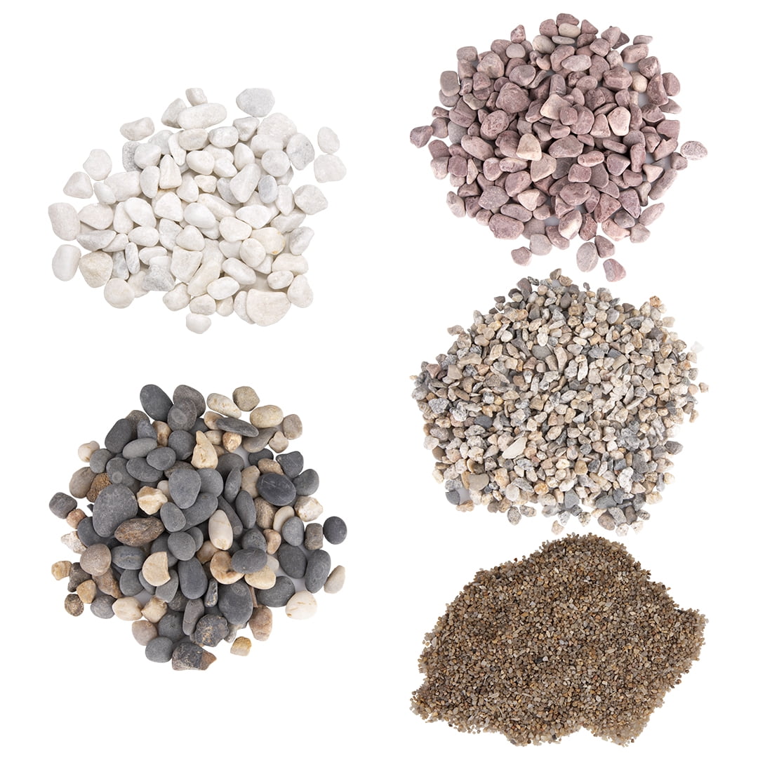 Koyal Wholesale 5 PC DIY Terrarium Filler Kit, Natural Stones, Multi ...