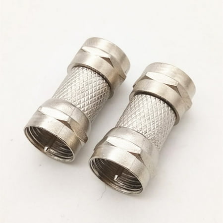 Male to Male Coax Connector, 2-Pack 105 Ohm F Type RG6 Coaxial Cable ...