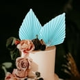 10PCS Palm Leaves Paper Fan Cakes Topper Birthday Cake Picks Cake ...