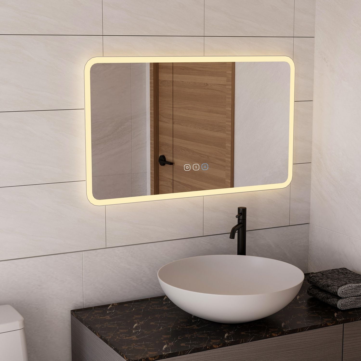 Click here for Ecoway Halo Led Mirror  Aluminum  Lighted Bathroom... prices