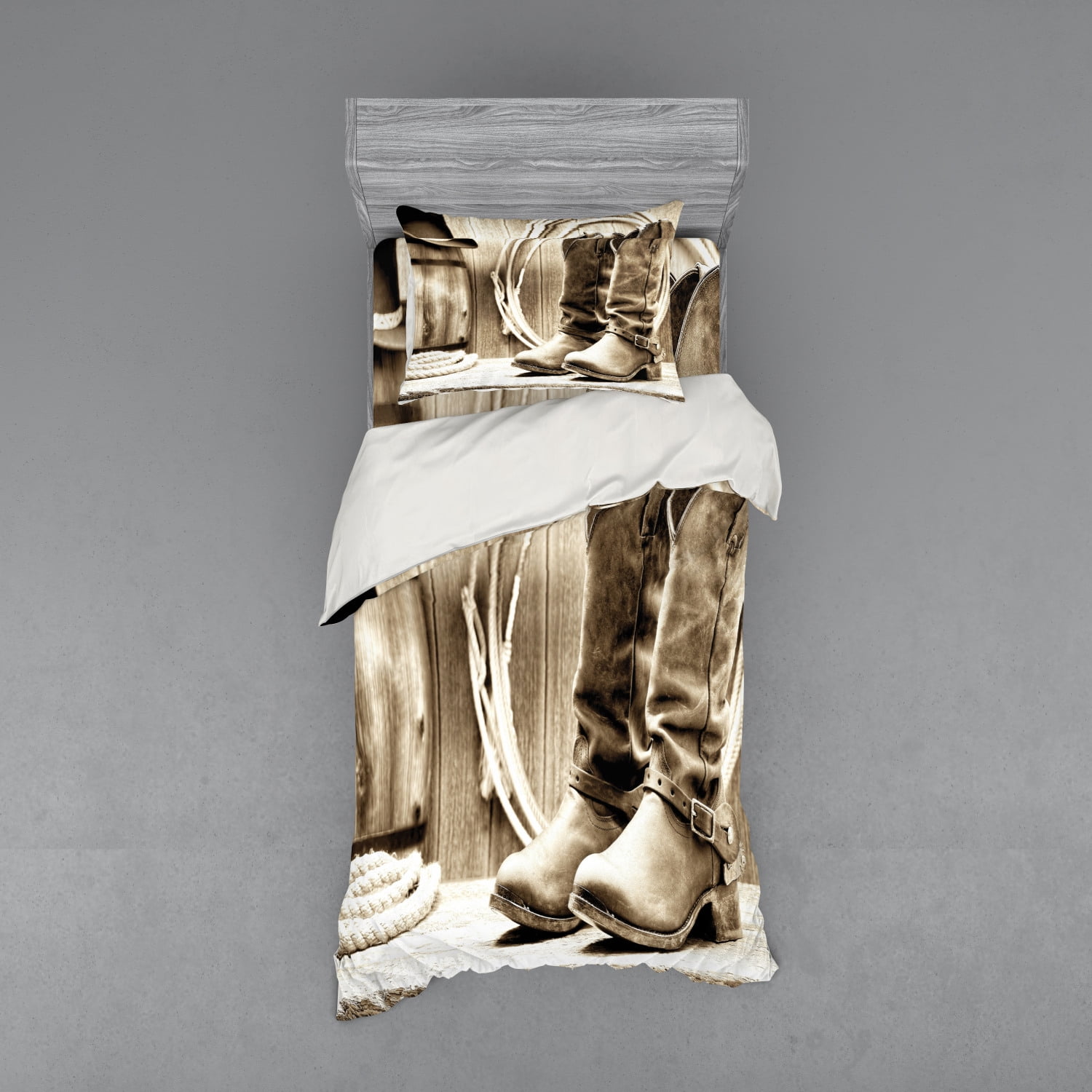 Western Duvet Cover Set, American West Themed Photograph Focused on ...