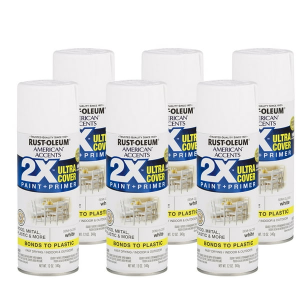 White, Rust-Oleum American Accents 2X Ultra Cover Semi-Gloss Spray ...