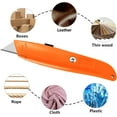 DIYSELF 2Pack Utility Knife Box Cutter Retractable Blade Heavy Duty ...