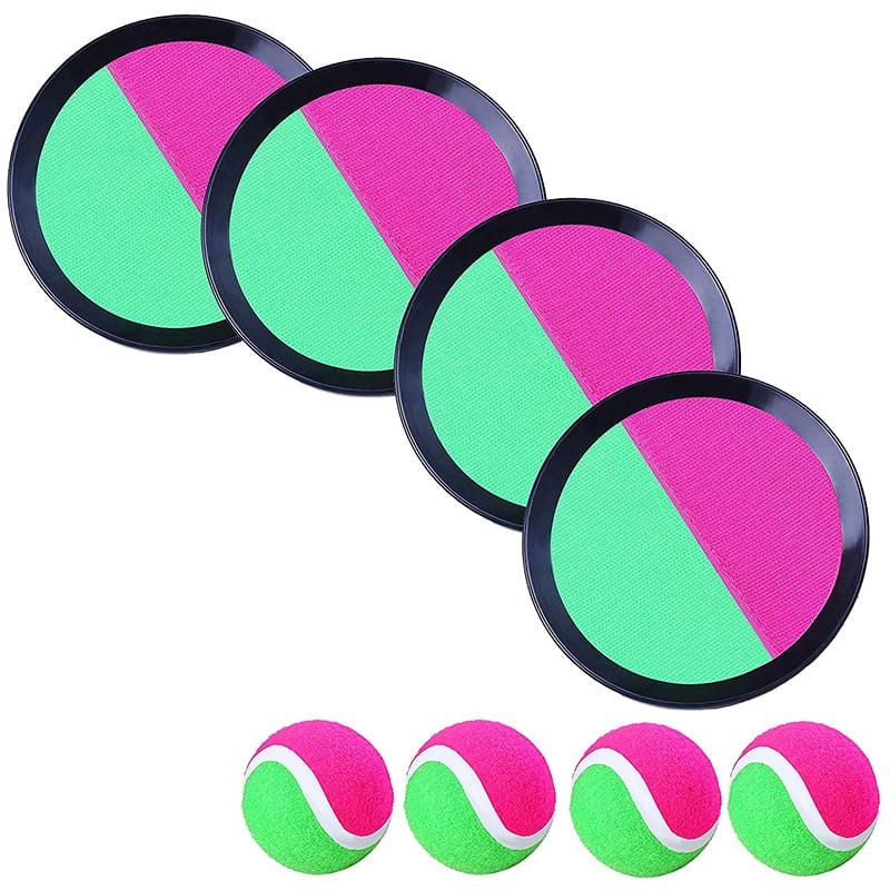 Racket Throwing Game Set 4 Rackets, 4 Balls and 2 Storage Bags, This Is ...