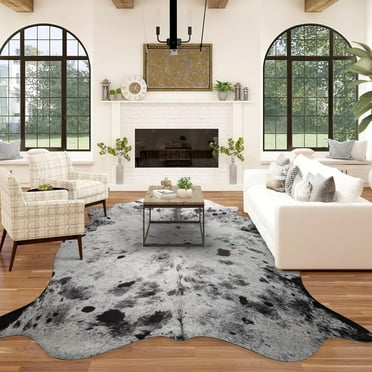 HOMORE Large Faux Cowhide Rug, Cow Pattern Area Decor for Living Room ...