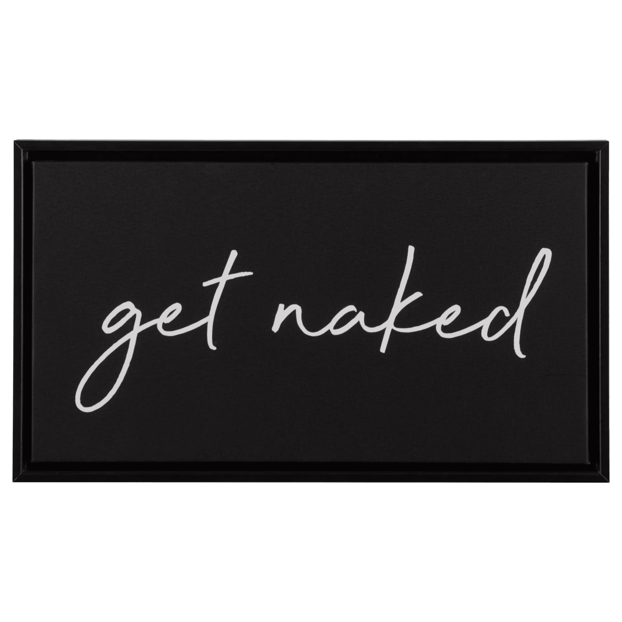 Click here for Bouclair Black Get Naked Printed Canvas 14 X 8 In... prices