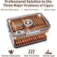 CIGARLOONG Cigar Humidor Large Accommodate 100 Cigars,Built-in Cedar ...