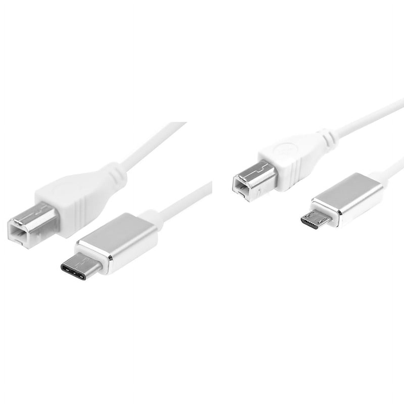 Cable conector USB tipo B a USB tipo C y cable adaptador USB tipo B a ...