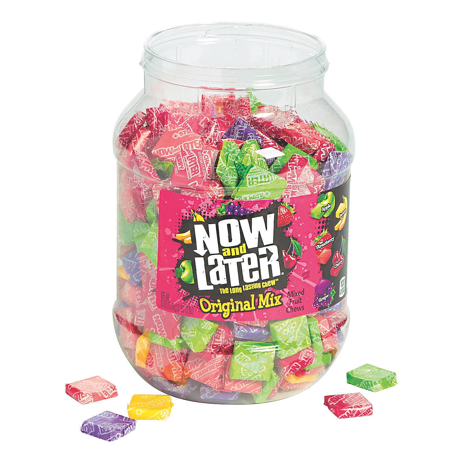Now & Later® Assortment Candy Jar - Candy - Soft & Chewy Candy - 400 ...