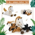 Tezituor 4Pcs Large Horse Stuffed Animal 21" Mommy Stuffed Horse's ...