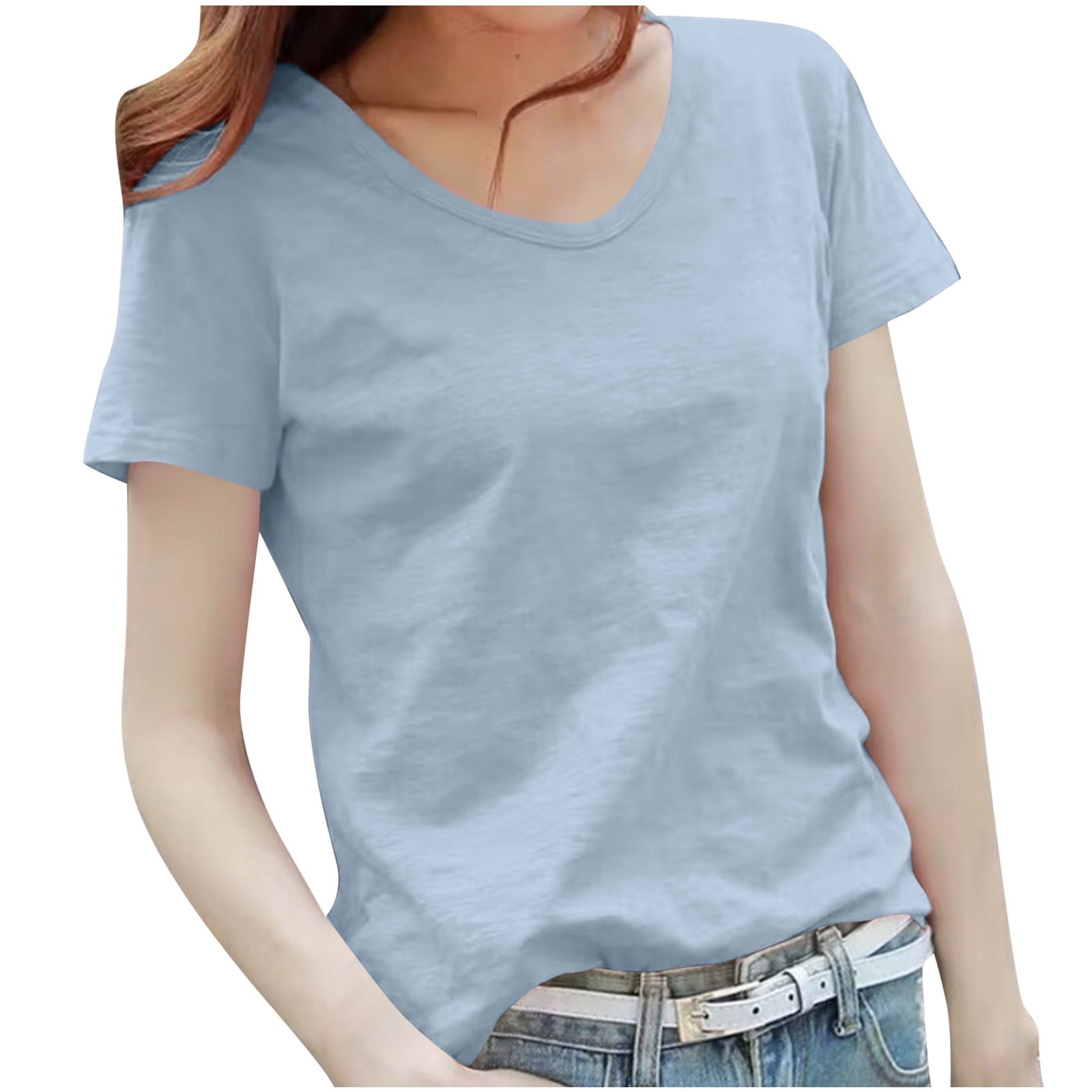Click here for Akoee Linen Summer Tops For Women Short Sleeve V N... prices