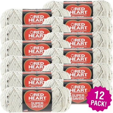Red Heart Super Saver Yarn, Buff Fleck, Multipack of 6 - Walmart.com