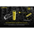 Combo: NITECORE E4K Flashlight -1x NITECORE 21700 Rechargeable Li-ion ...