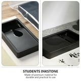 WHAMVOX Rectangular Inkstone Black Plastic 3Pcs 14.00X7.80X2.10Cm ...