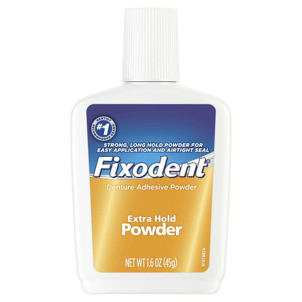 Fixodent Extra Hold Denture Adhesive Powder, 1.6 oz - Walmart.com ...