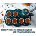 DUJUST 14 pcs Tea Set of 6 with Tea Tray & Spoons, Modern Diamond ...