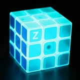 SHUYUE Blue Luminous Speed Cube 3x3x3, Glow in Dark Fluorescent Puzzle ...
