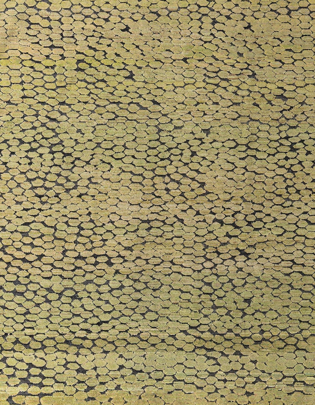 Ahgly Company Indoor Rectangle Abstract Metallic Gold Abstract Area ...