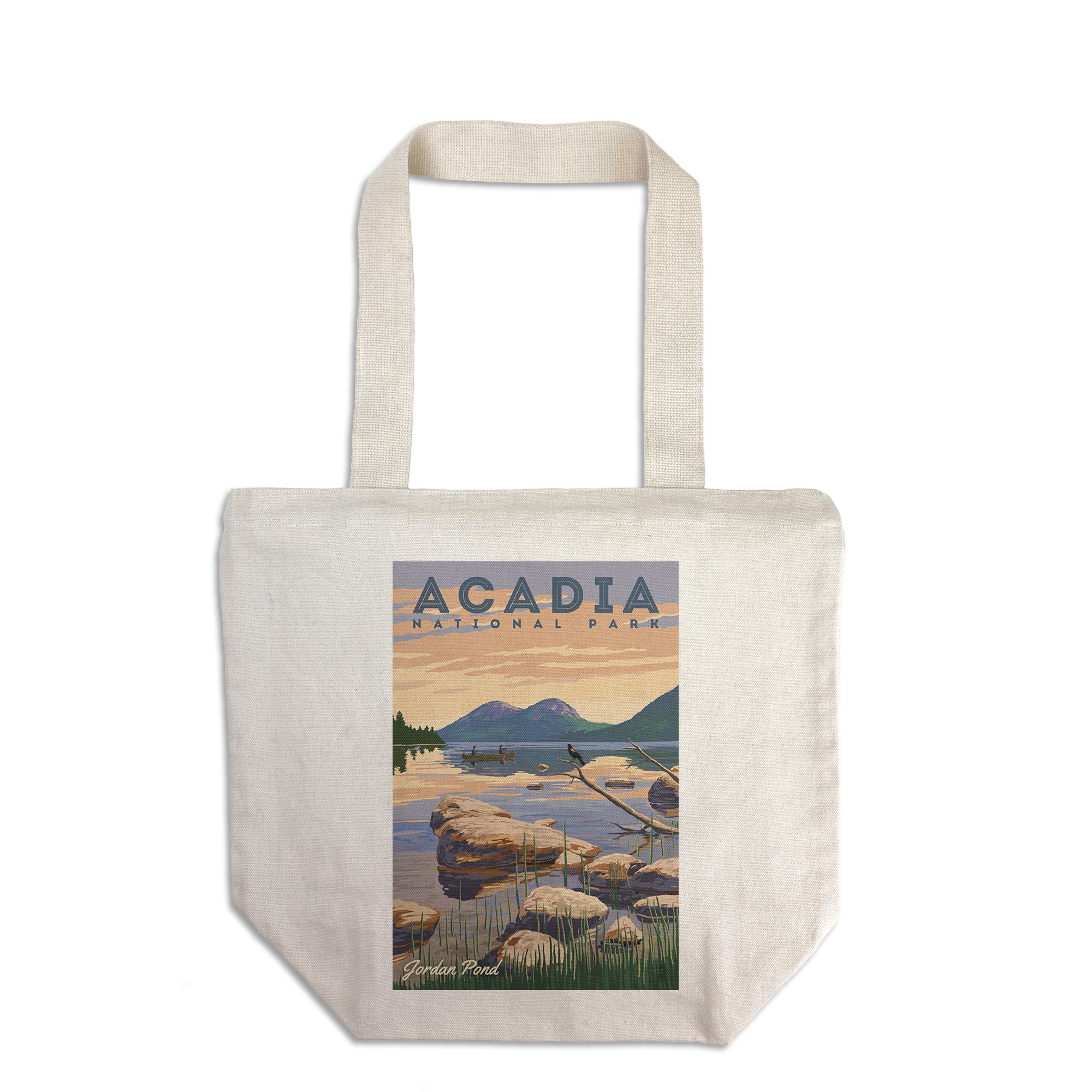 Acadia National Park, Maine, Jordan Pond Illustration (100% Cotton ...