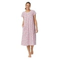 Aria 100 Cotton Cap Sleeve Long 46 Nightgown With Pockets Womens
