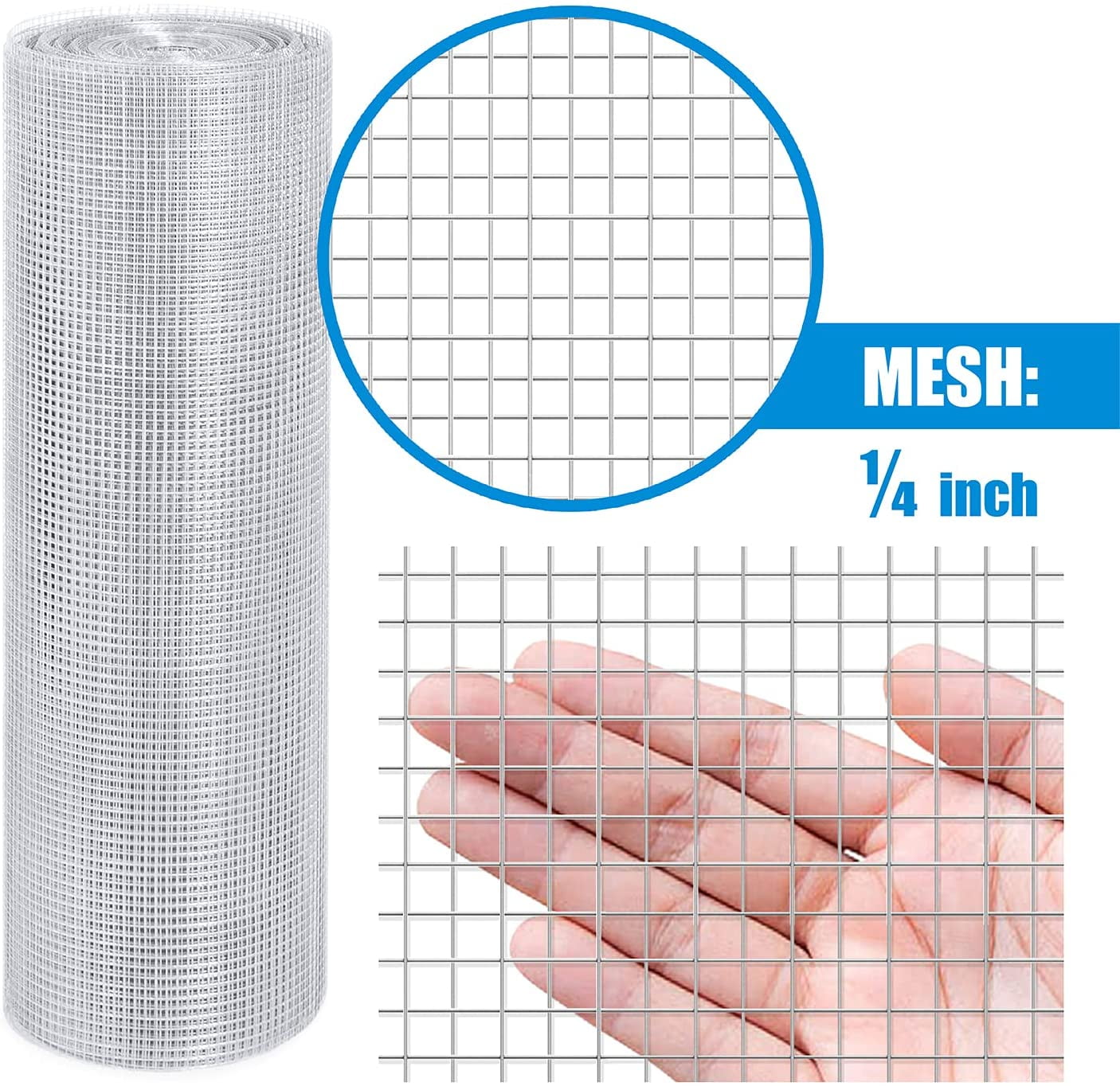 Buy Fencer Wire Hardware Cloth, 23 Gauge with Mesh Size 1/4”, Hot-Dip ...