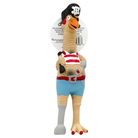 Small Captain Jack Rubber Chicken Dog Toy 9" Tall - Walmart.com